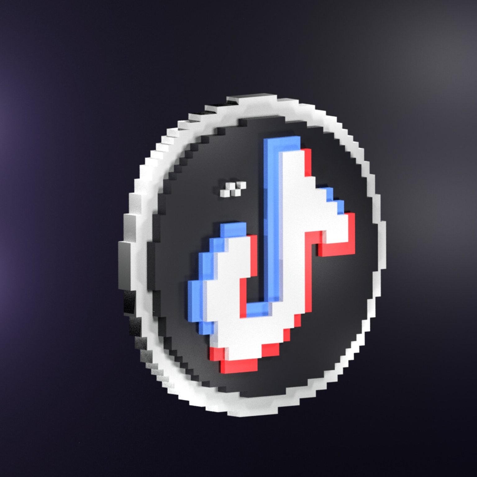 Pixel Art Logo Tik Tok | Modèle Coloriage Facile | Dessin à Imprimer