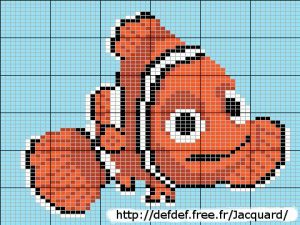 Pixel art Nemo | Modèle Coloriage Facile | Dessin à Imprimer