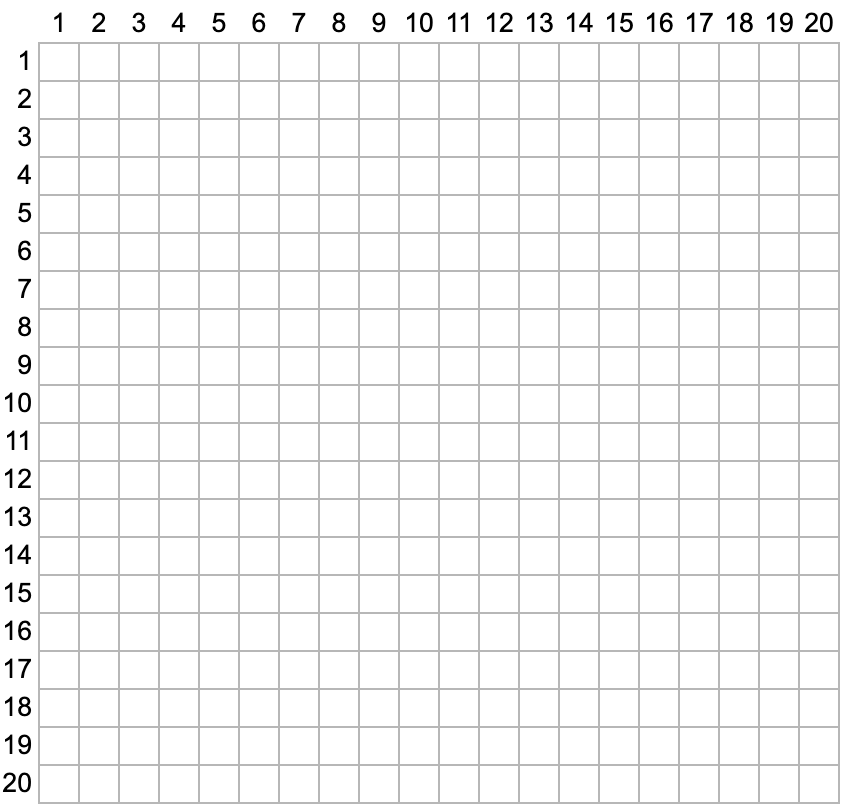 Modèles de Grille de Pixel Art Vierge | Pdf à Imprimer, Coloriage Gratuit