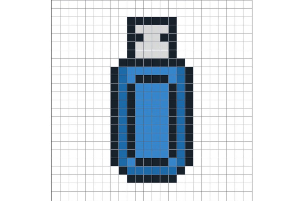 Pixel Art Clé Usb | Modèle Coloriage Facile | Dessin à Imprimer