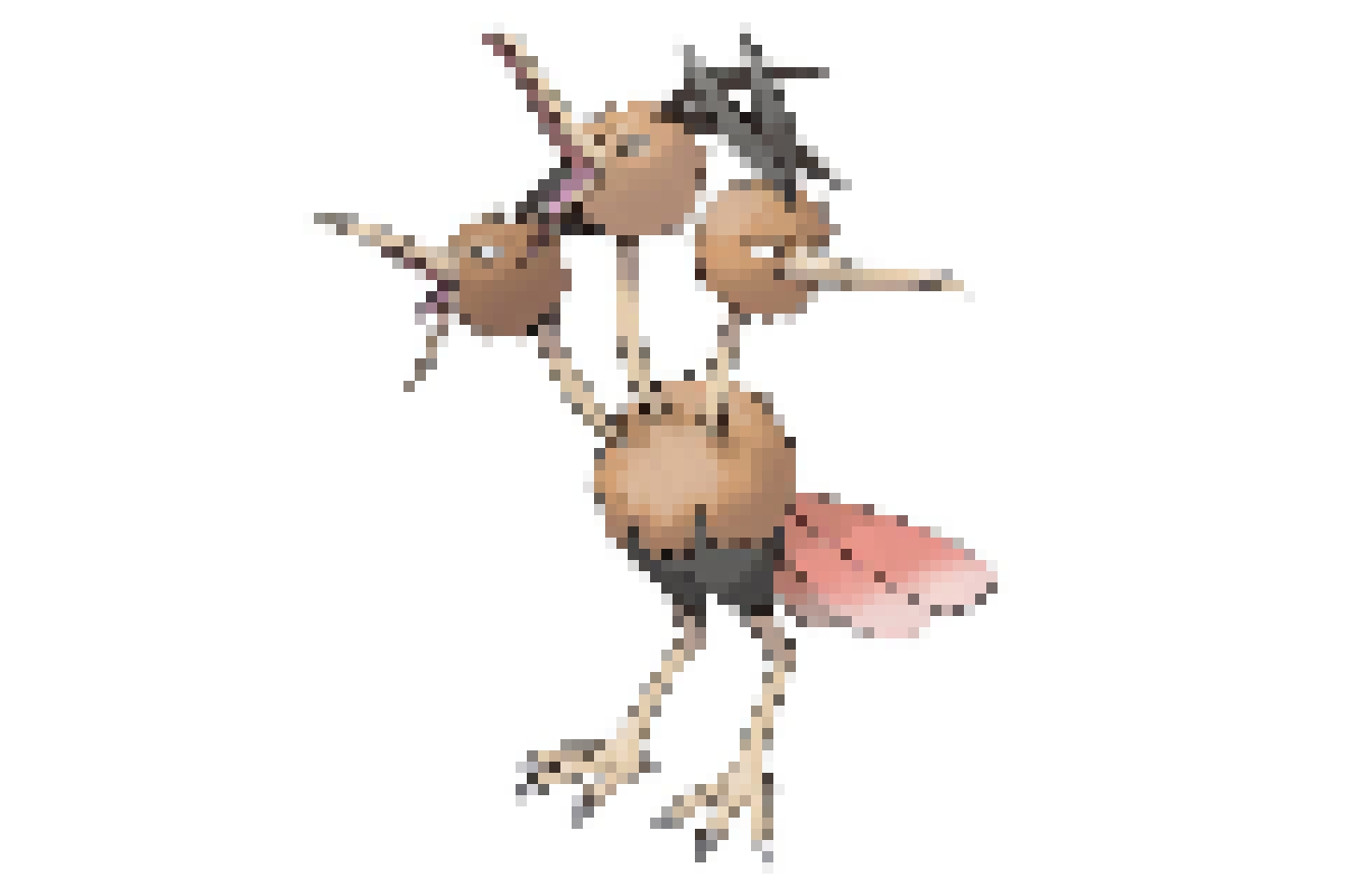 Pixel Art Pokemon Dodrio | Modèle Coloriage Facile | Dessin à Imprimer