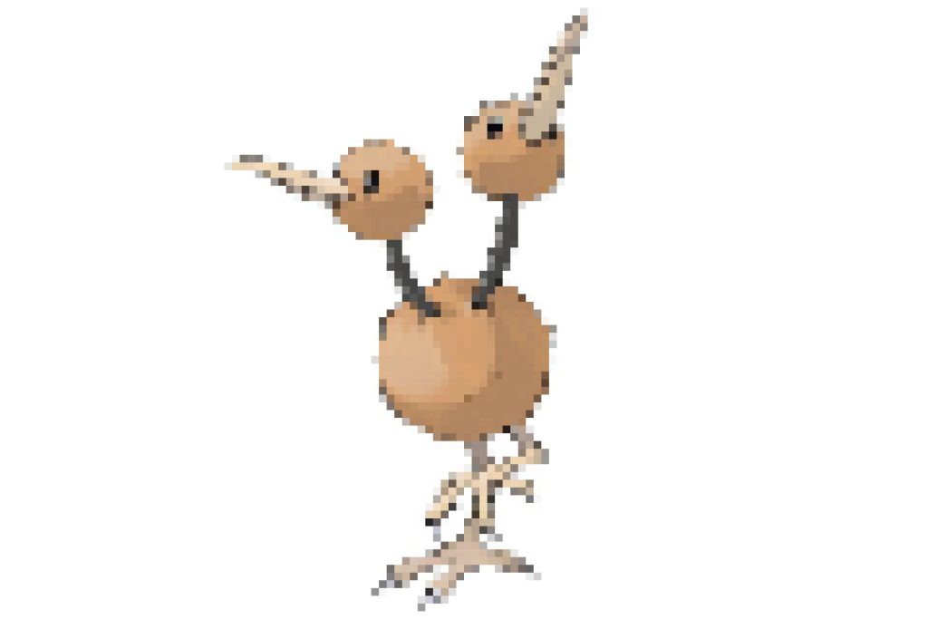 Pixel Art Pokemon Doduo | Modèle Coloriage Facile | Dessin à Imprimer