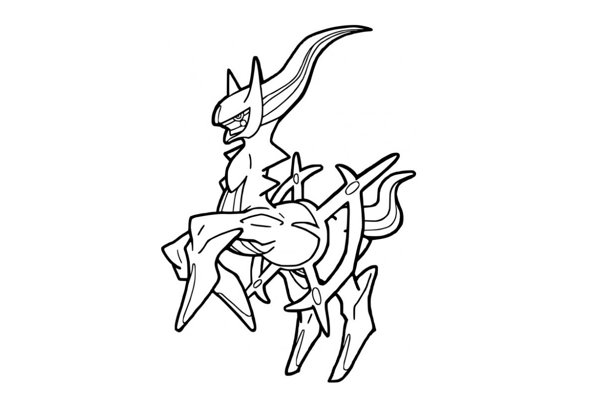 Pixel Art Pokemon Arceus | Modèle Coloriage Facile | Dessin à Imprimer