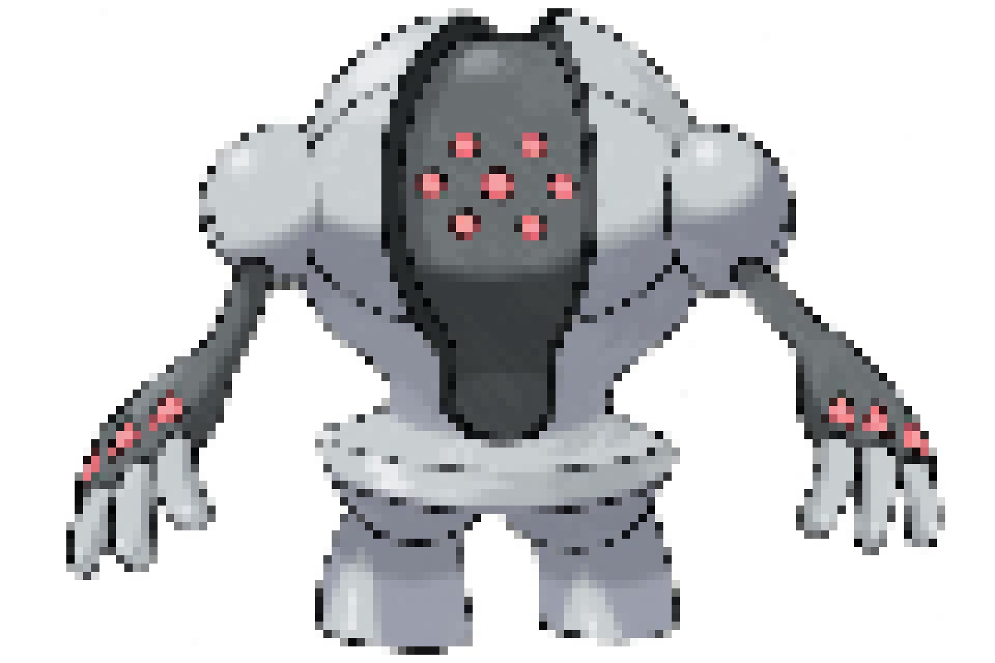 Pixel Art Pokemon Registeel | Modèle Coloriage Facile | Dessin à Imprimer