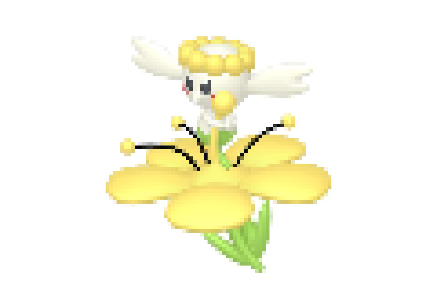 Pixel Art Pokemon Flabébé | Modèle Coloriage Facile | Dessin à Imprimer